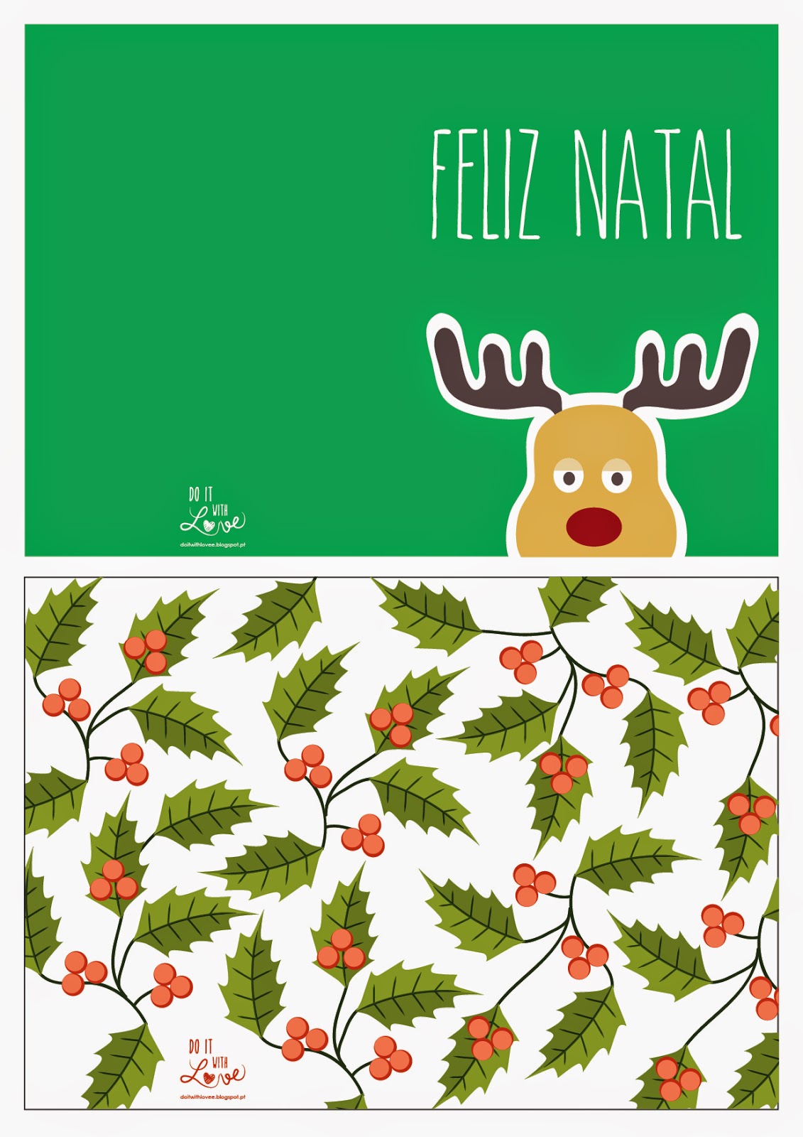 Do it with love: Print & Enjoy- Postais de Natal
