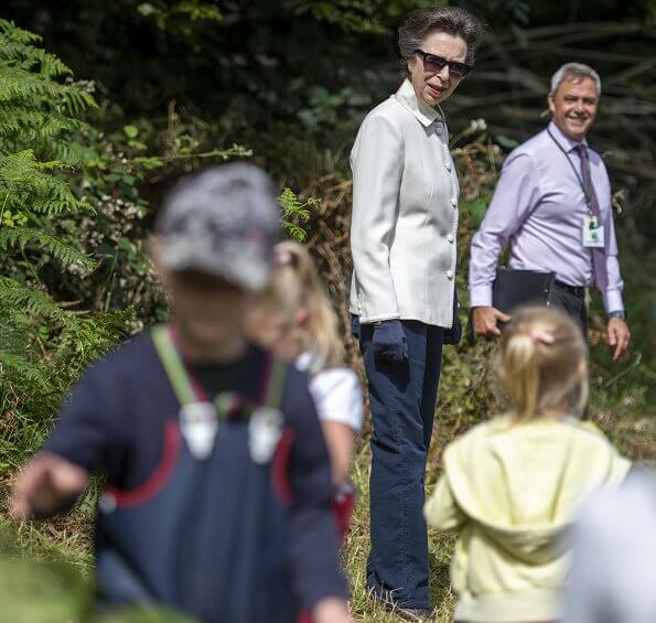 Princess Anne visited Lydbrook Primary School and Bathurst Pool