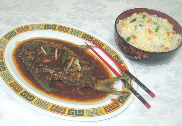 Shobha's Food Mazaa: CHINESE DEEP FRIED WHOLE FISH WITH BLACK BEAN SAUCE