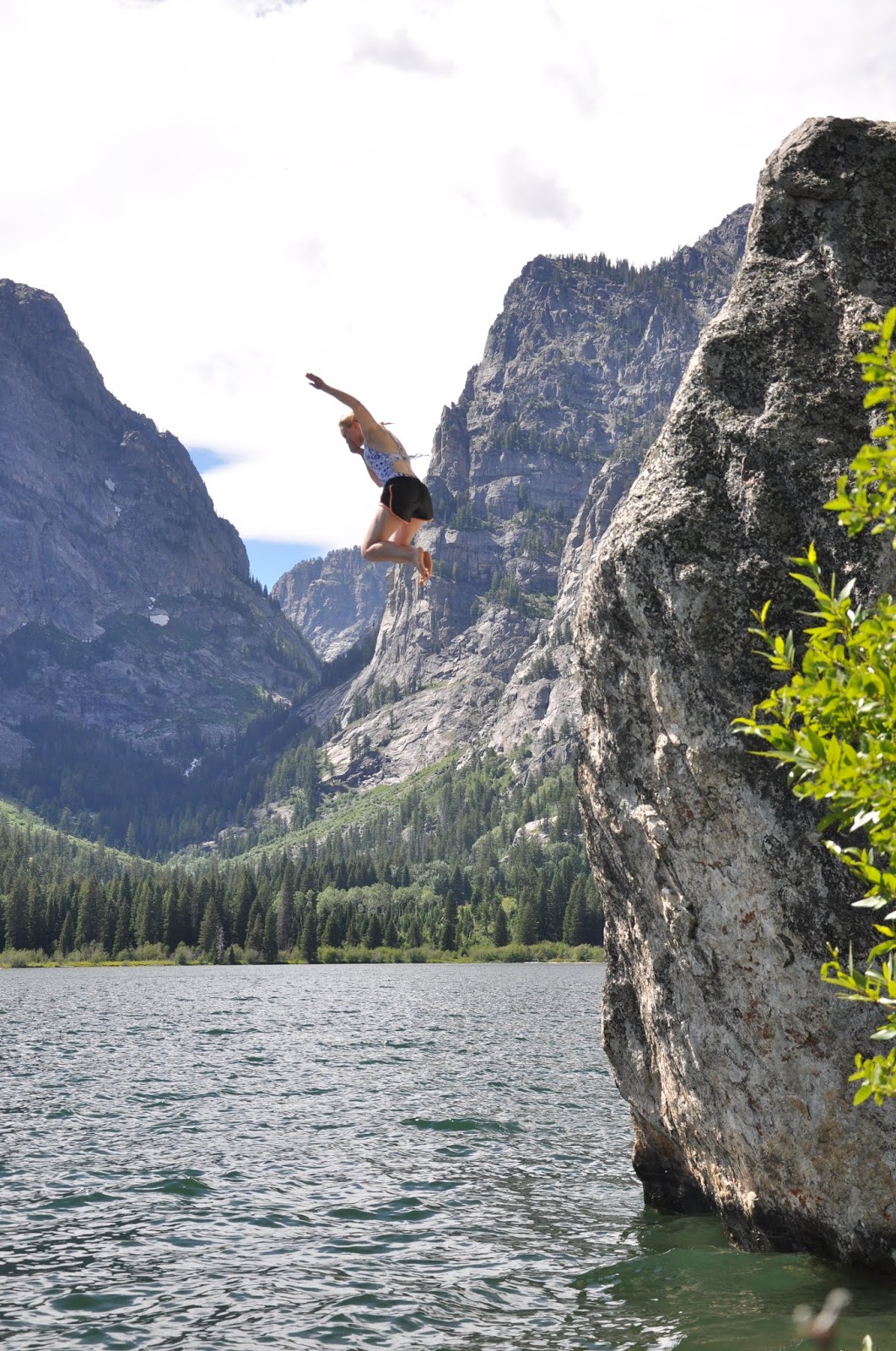 Passing through Jackson... Cliff Jumping at Phelps Lake