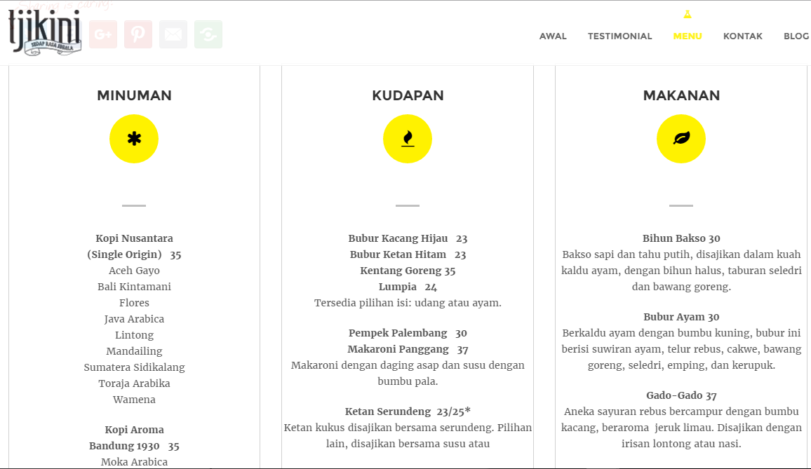 ANDIYANI ACHMAD: Kafe Kedai Tjikini: Kuliner Rasa Batavia Era Kolonial ...
