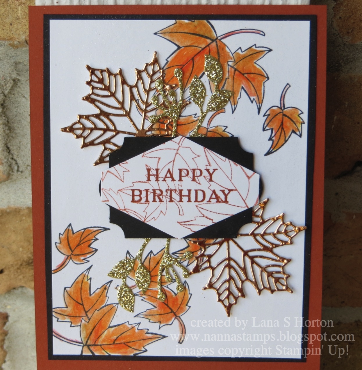 Stamping with Nanna: Fall Birthday Card and a Little Fall Vignette