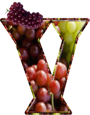 Alfabeto relleno con uvas. - Oh my Alfabetos!