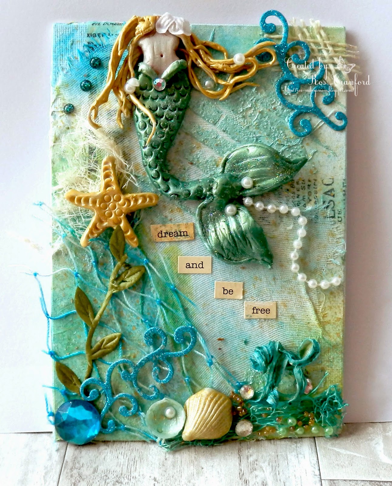 Mikey's Mom: Mixed Media Mermaid