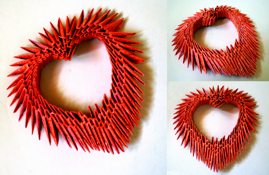 Popular DIY Crafts Blog: How to Make 3D Origami Heart