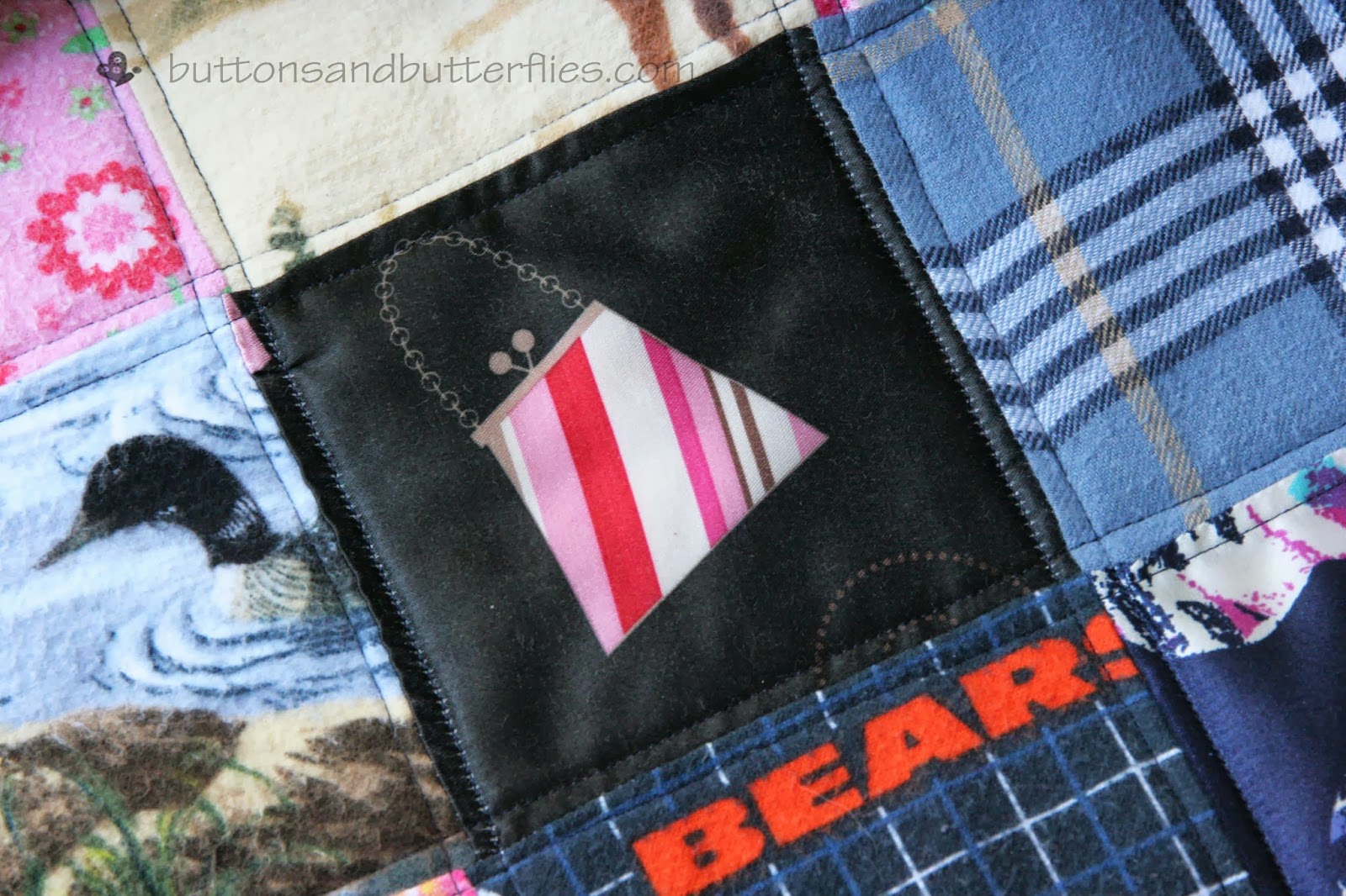 Buttons and Butterflies: Memory Doll Quilt