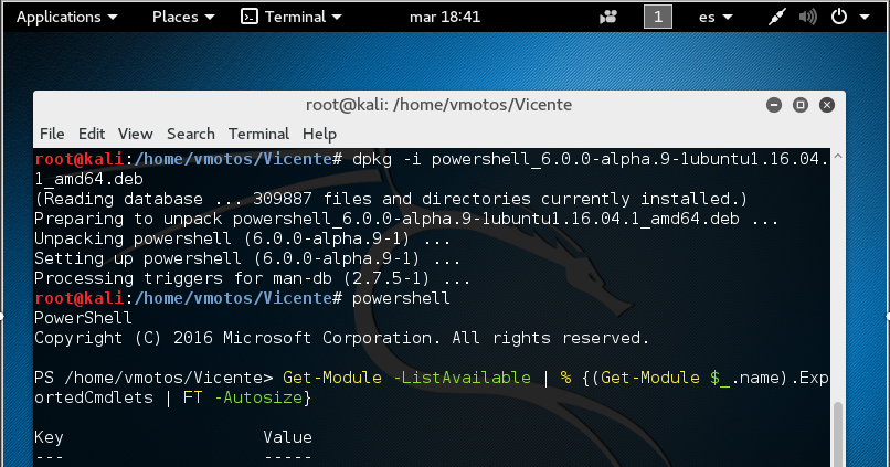 Instalando PowerShell en Kali Linux