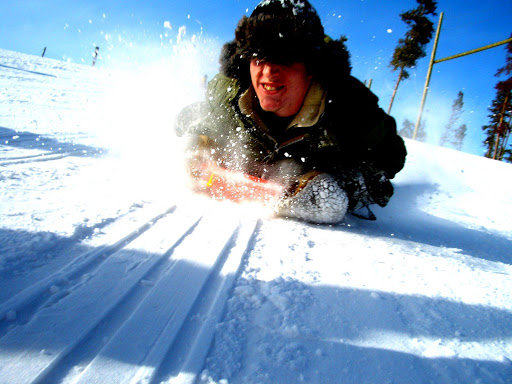 Snow Sledding at the Sand Dunes - #JUSTADATE