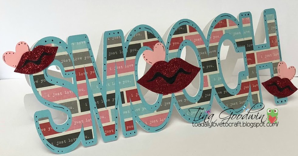 Toadally Love To Craft: Smooch Word Shaped Card with The Cutting Cafe