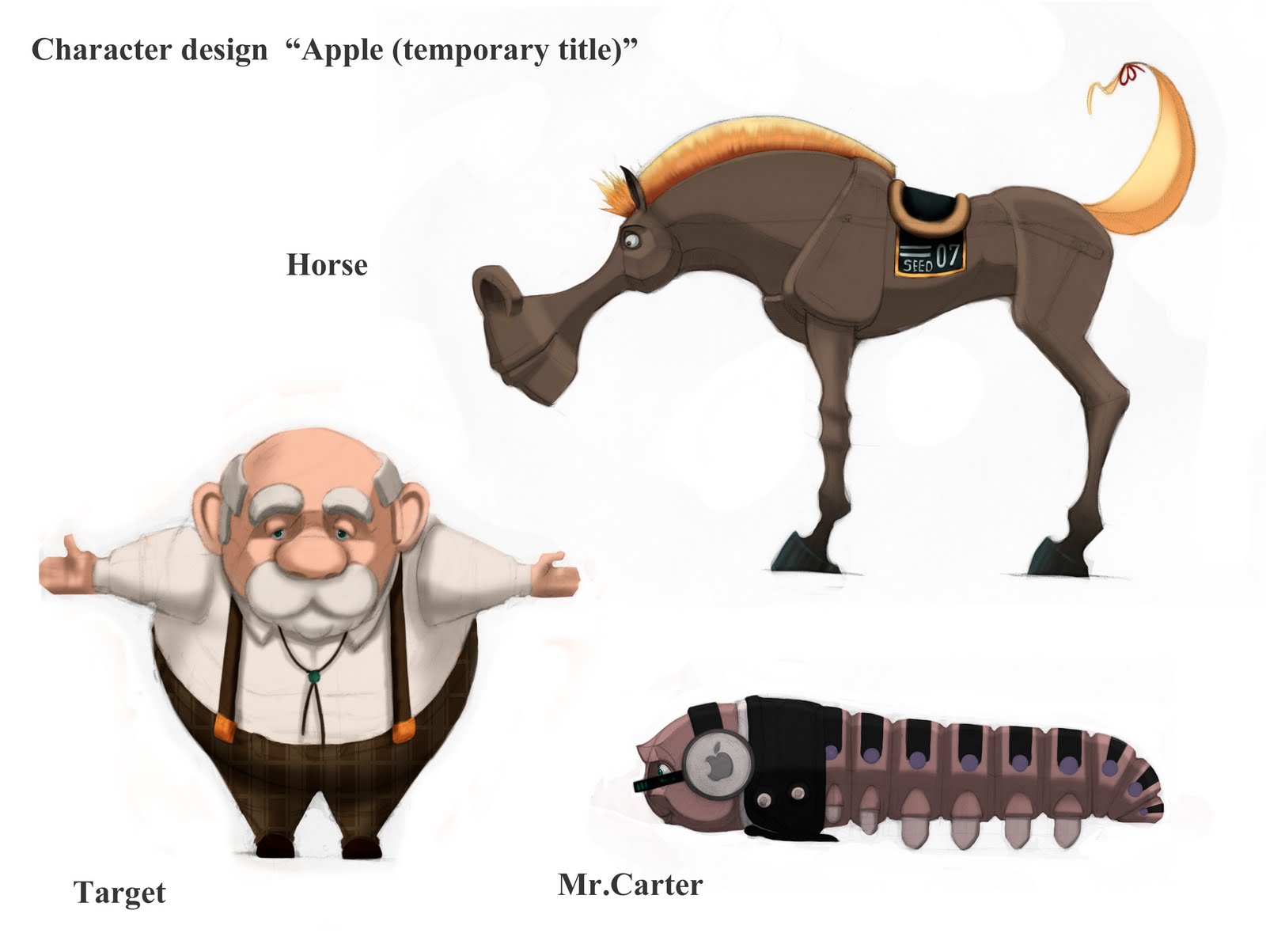 Takehiro Nishikawa Portfolio: "Apple (temporary)" Character Design and ...