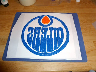 Lainycakes: Edmonton Oilers Birthday Cake Using Frozen Buttercream ...