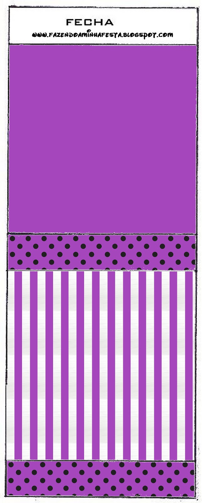Black Polka Dots in Purple: Free Printable Candy Bar Labels. | Oh My ...