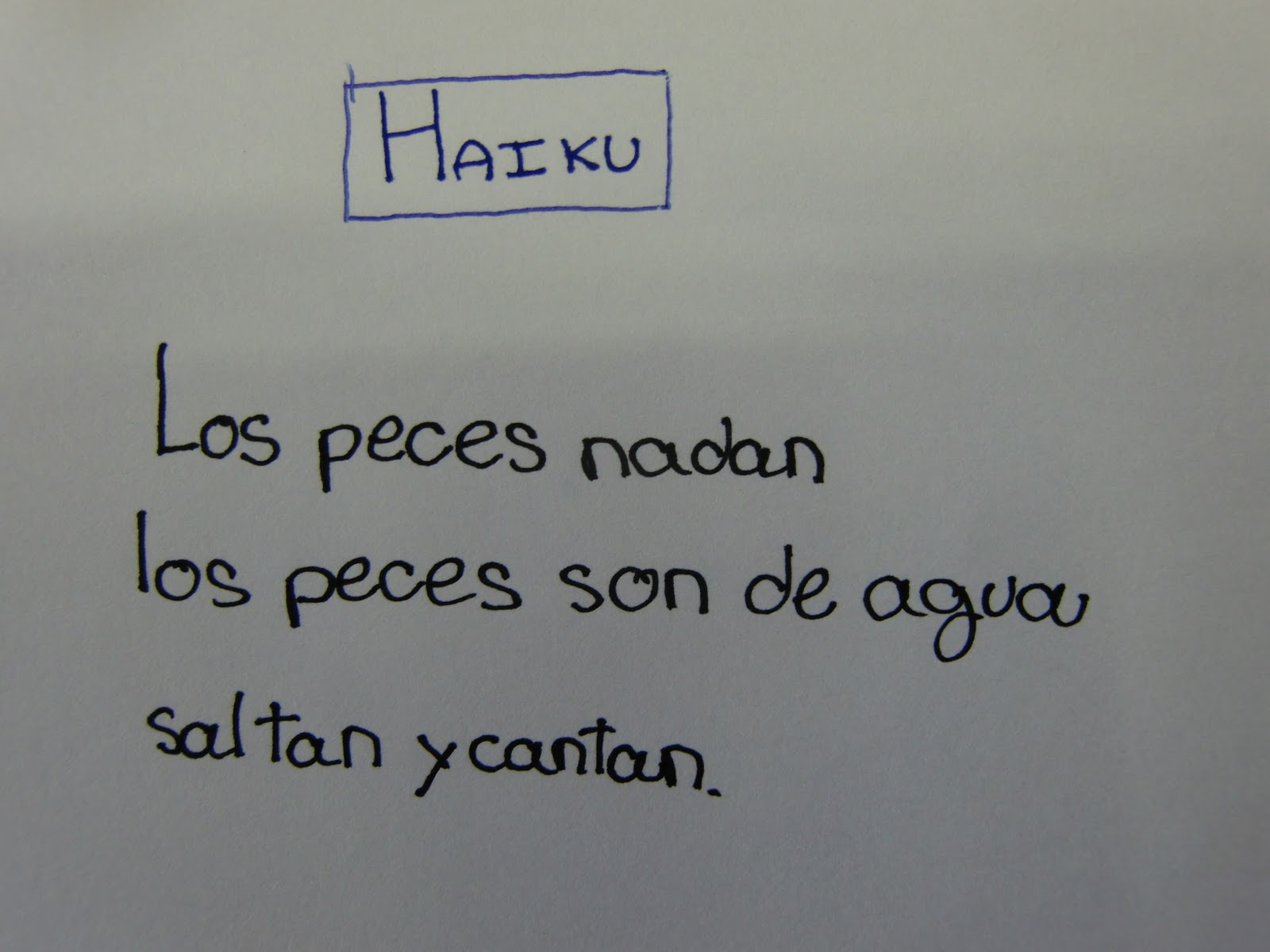 Texto libre: Haiku y Caligrama. (4º y 5º de Primaria)