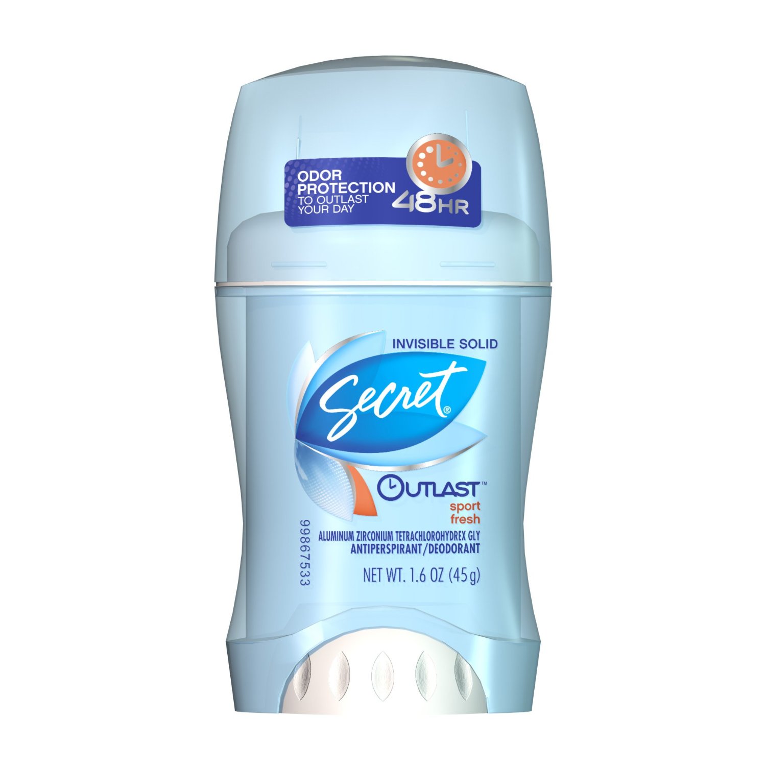 1.6oz Secret Outlast Invisible Solid Sport Fresh Scent Antiperspirant ...
