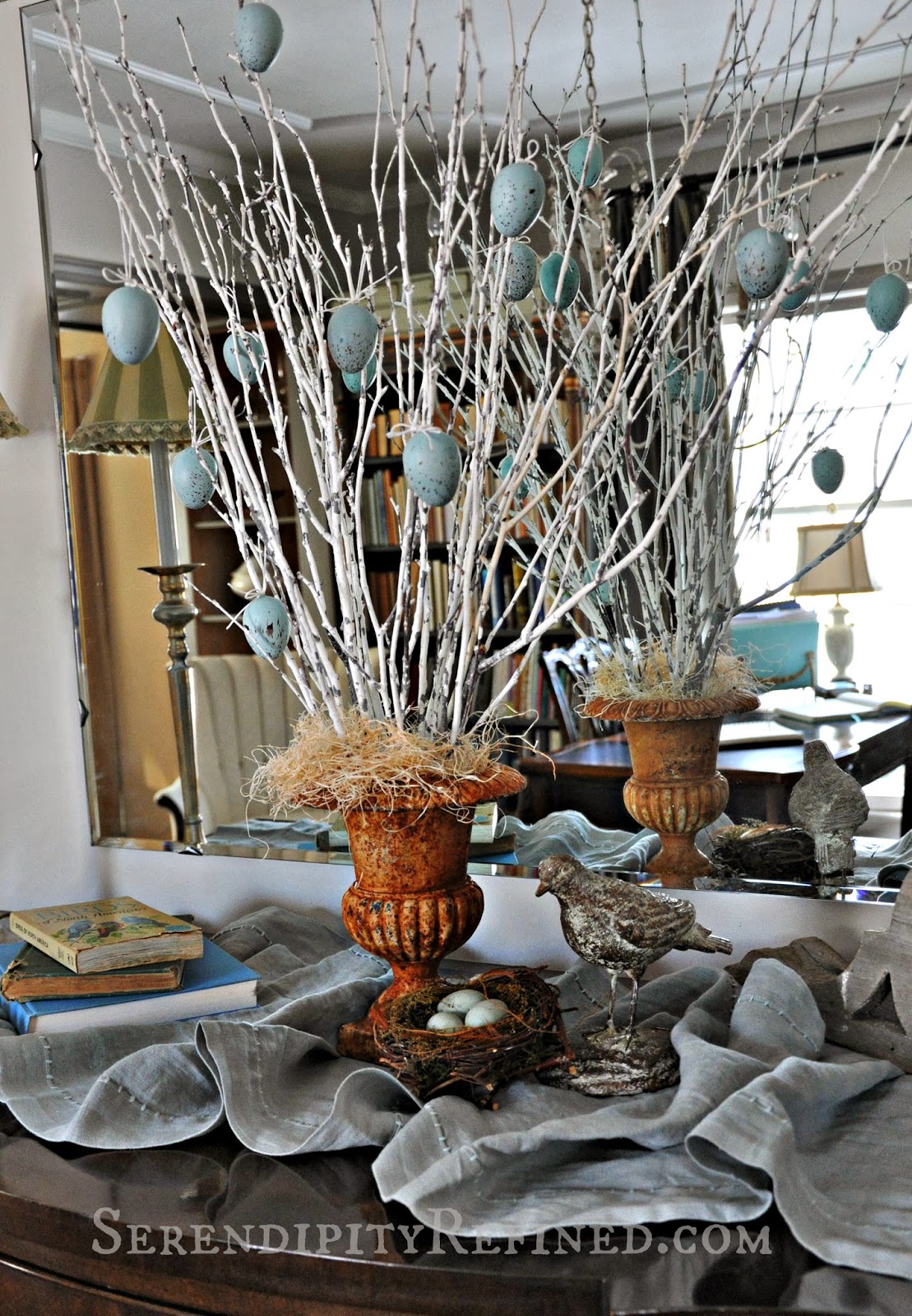 Serendipity Refined Blog: Super Simple Spring Decor: DIY Egg Tree