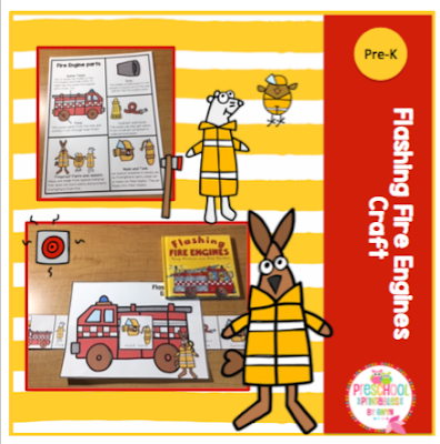 Flashing Fire Engines Craft ~ Preschool Printables