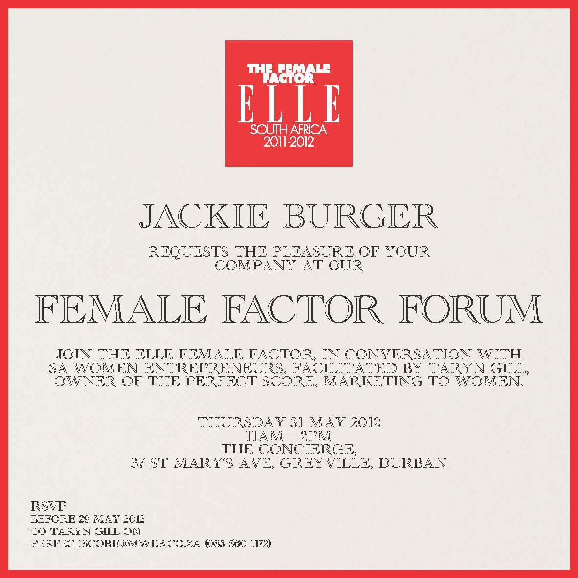 culture concepts: ELLE Female Factor
