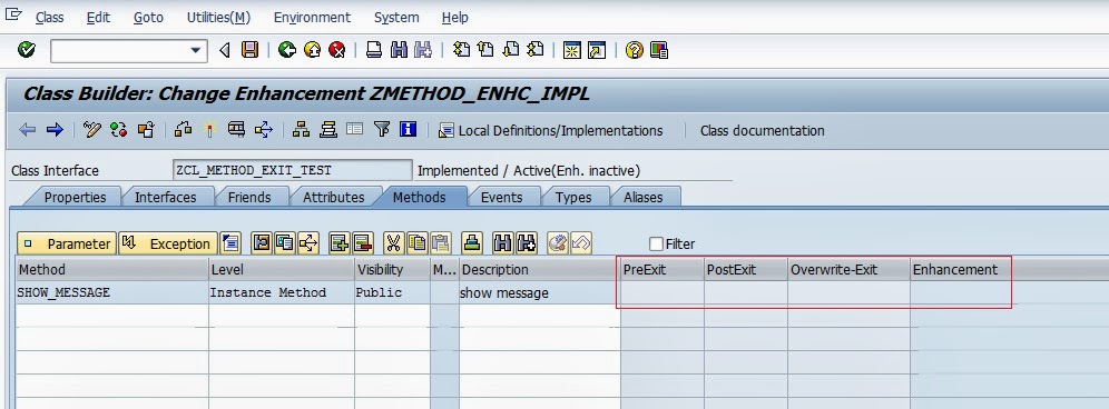 Gyan Factory - SAP Technical Project support: SE24 Method Pre-Exit, Post-Exit and OverWrite-Exit