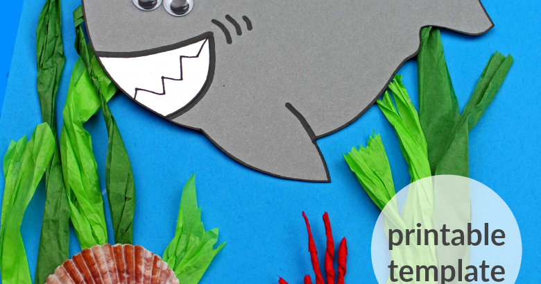 Easy Shark Craft - A fun ocean themed activity - Messy Little Monster