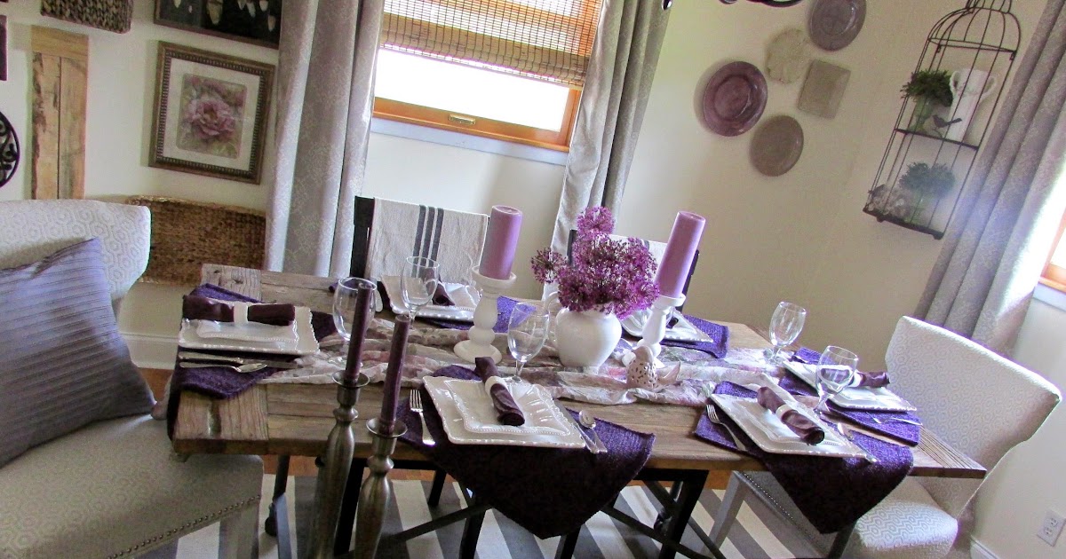 Purple Pinch Tuesday Tablescape | Rustic & Refined