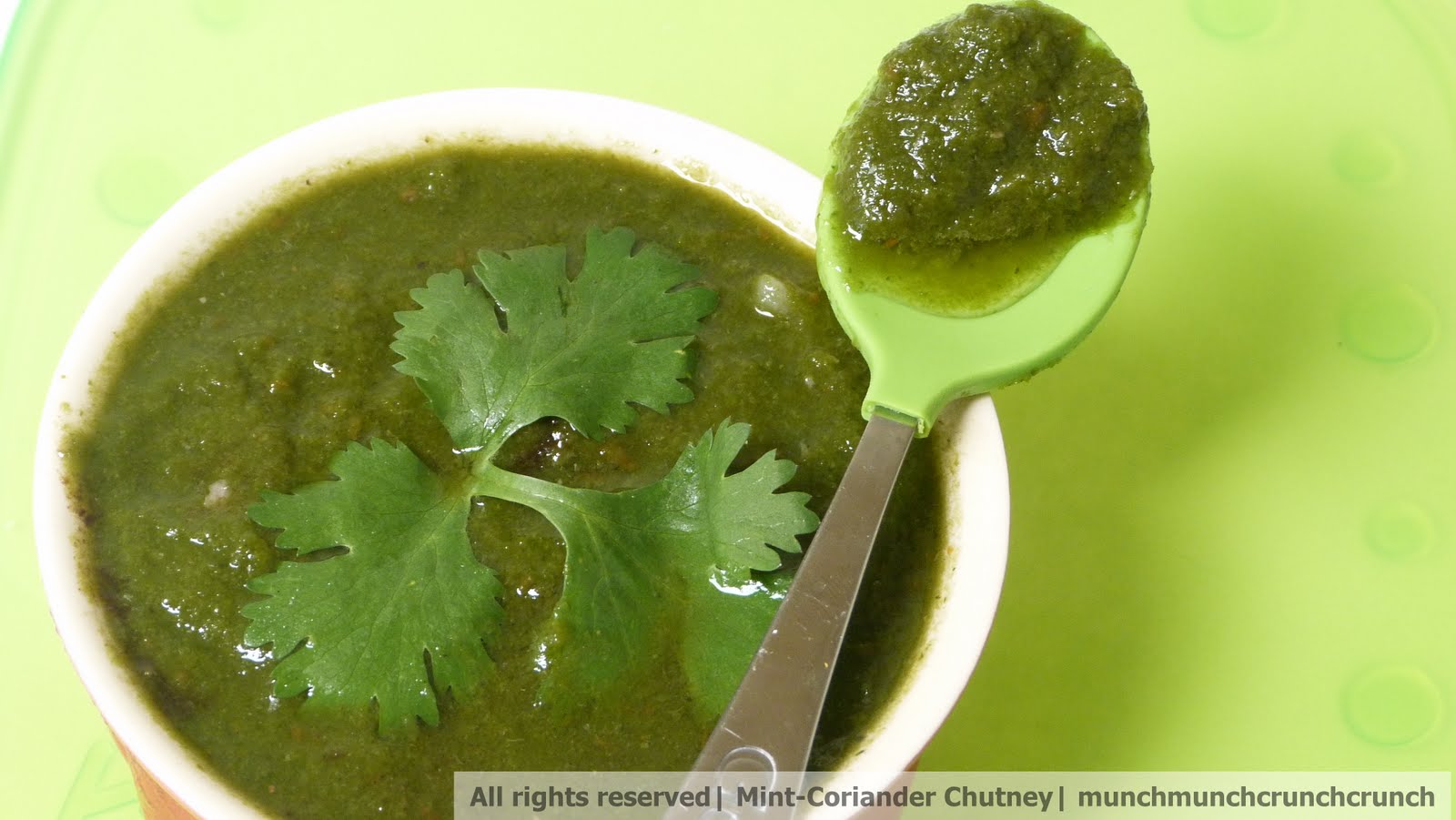 Munch Munch Crunch Crunch: Mint Coriander Chutney and Awards
