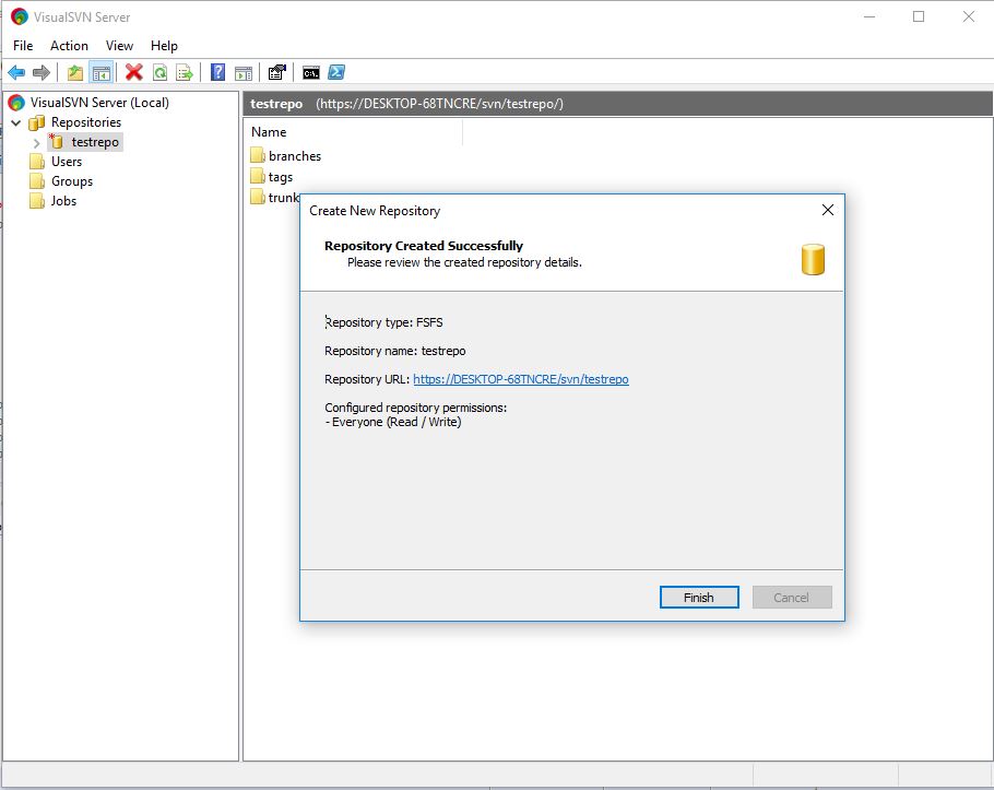 SVN Server Repository Configuration - BunksAllowed