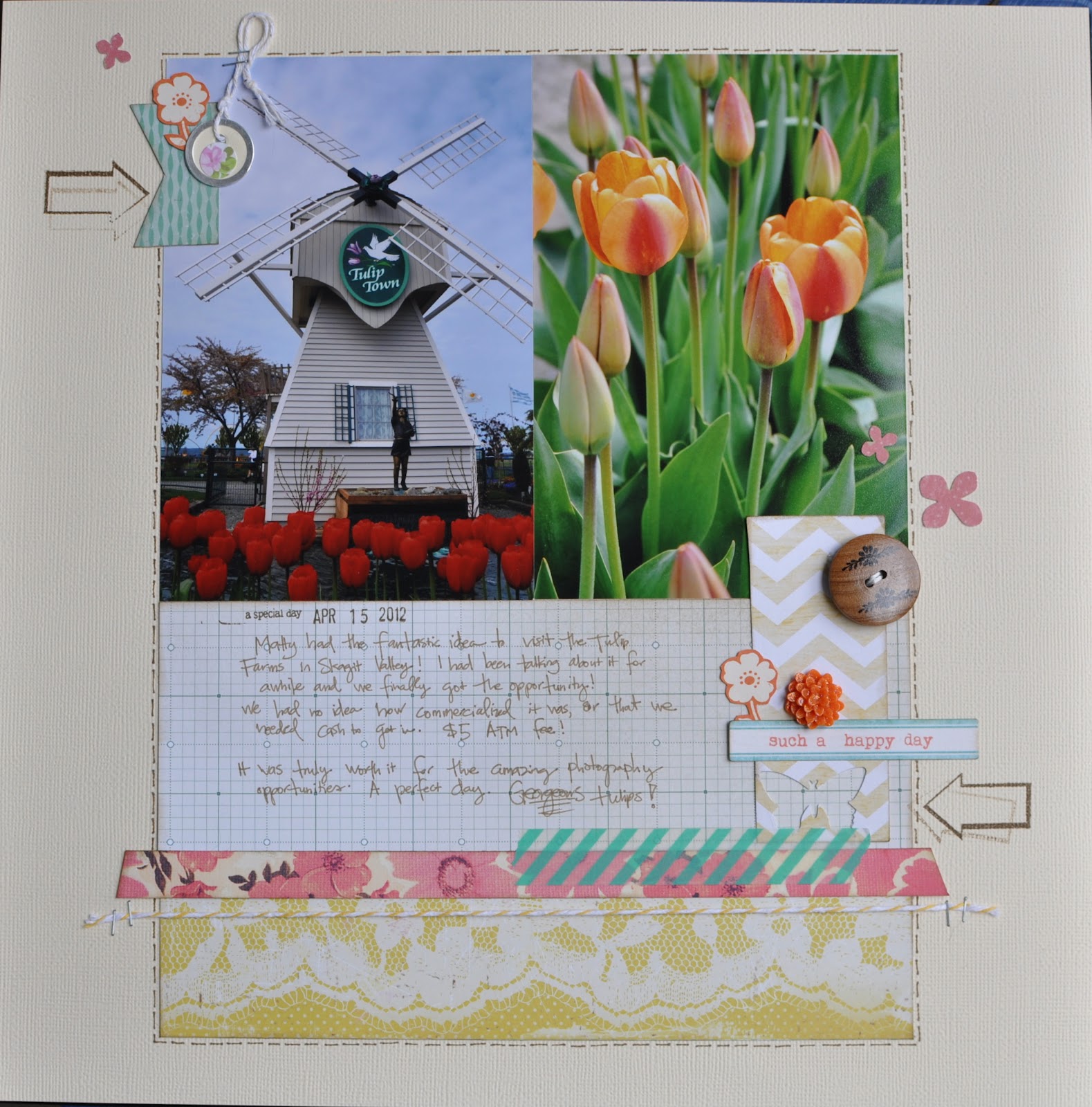 The Crazy blog of Crazydiamond: Scrapbook Pages: Tulip Fields