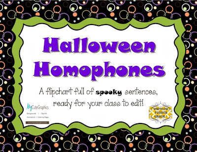 Write On, Fourth Grade!: BOO! Halloween Homophones
