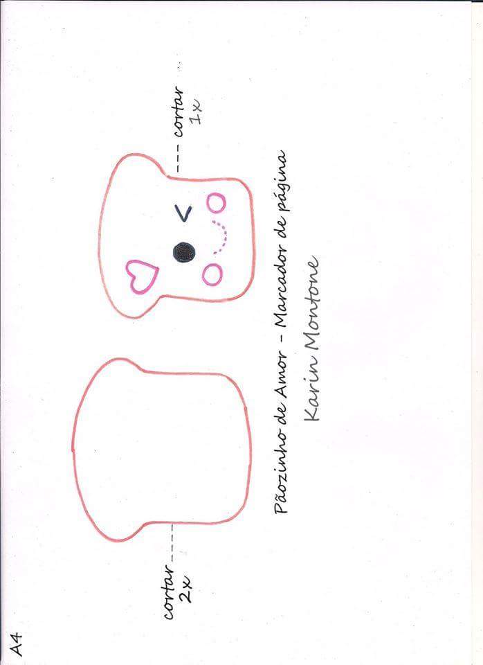 Eu Amo Artesanato: Marca Página de Pão com molde