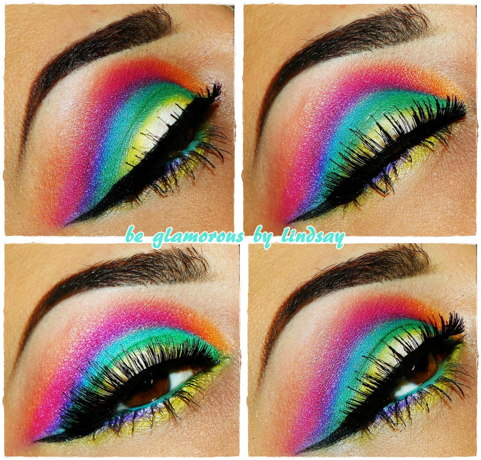 Be Glamorous By Lindsay: Rainbow Glam Makeup Tutorial