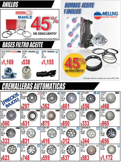 REFACCIONES DE MOTOR ~ Autozone