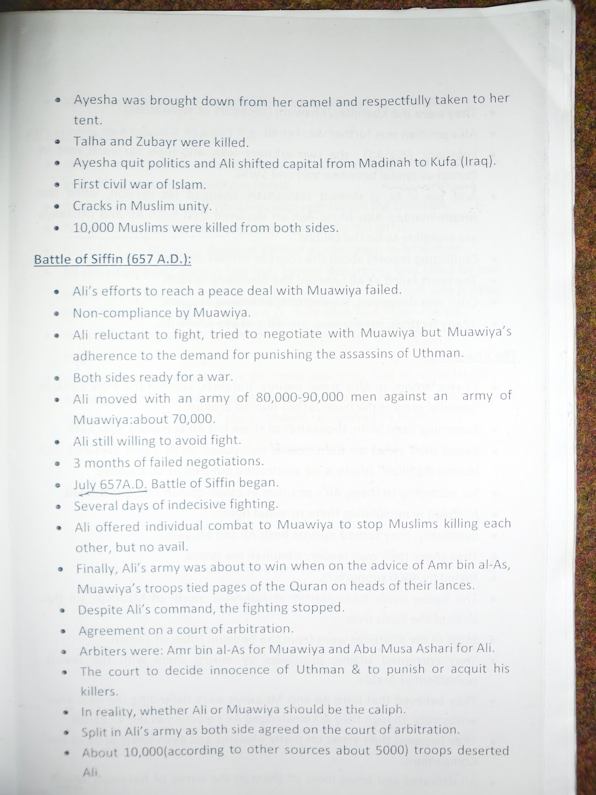 O'level Islamiat: The Rightly Guided Caliphs