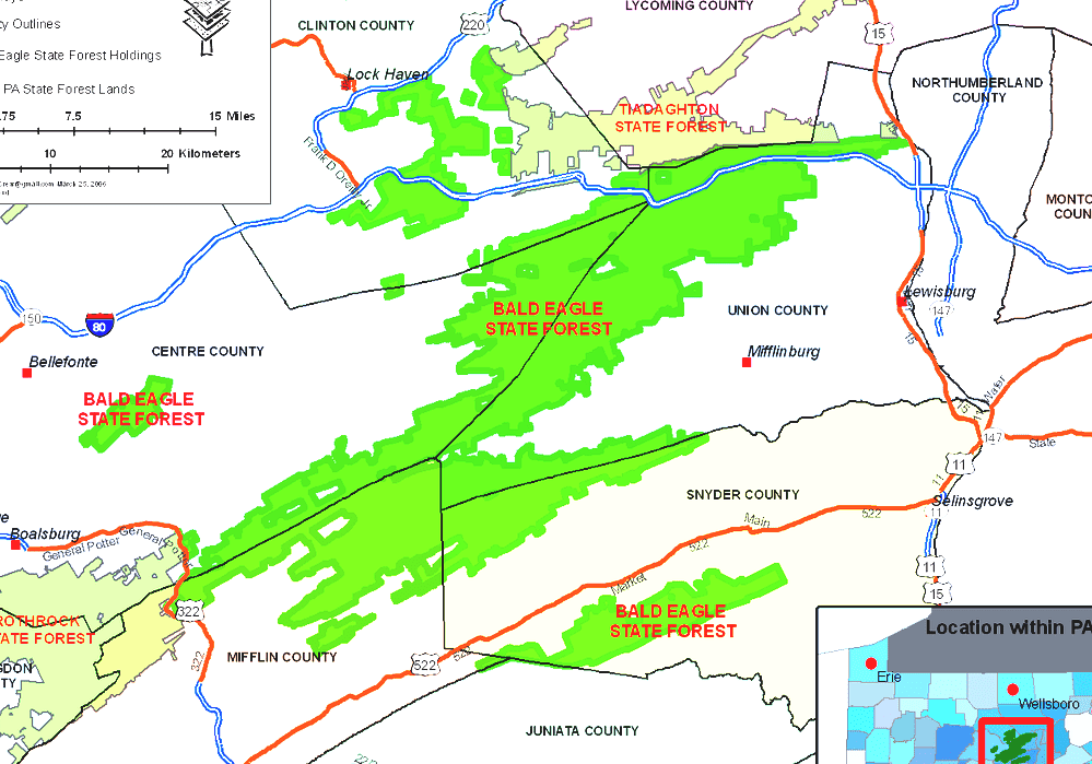 Bald Eagle State Forest - Bald Eagle State Forest Map