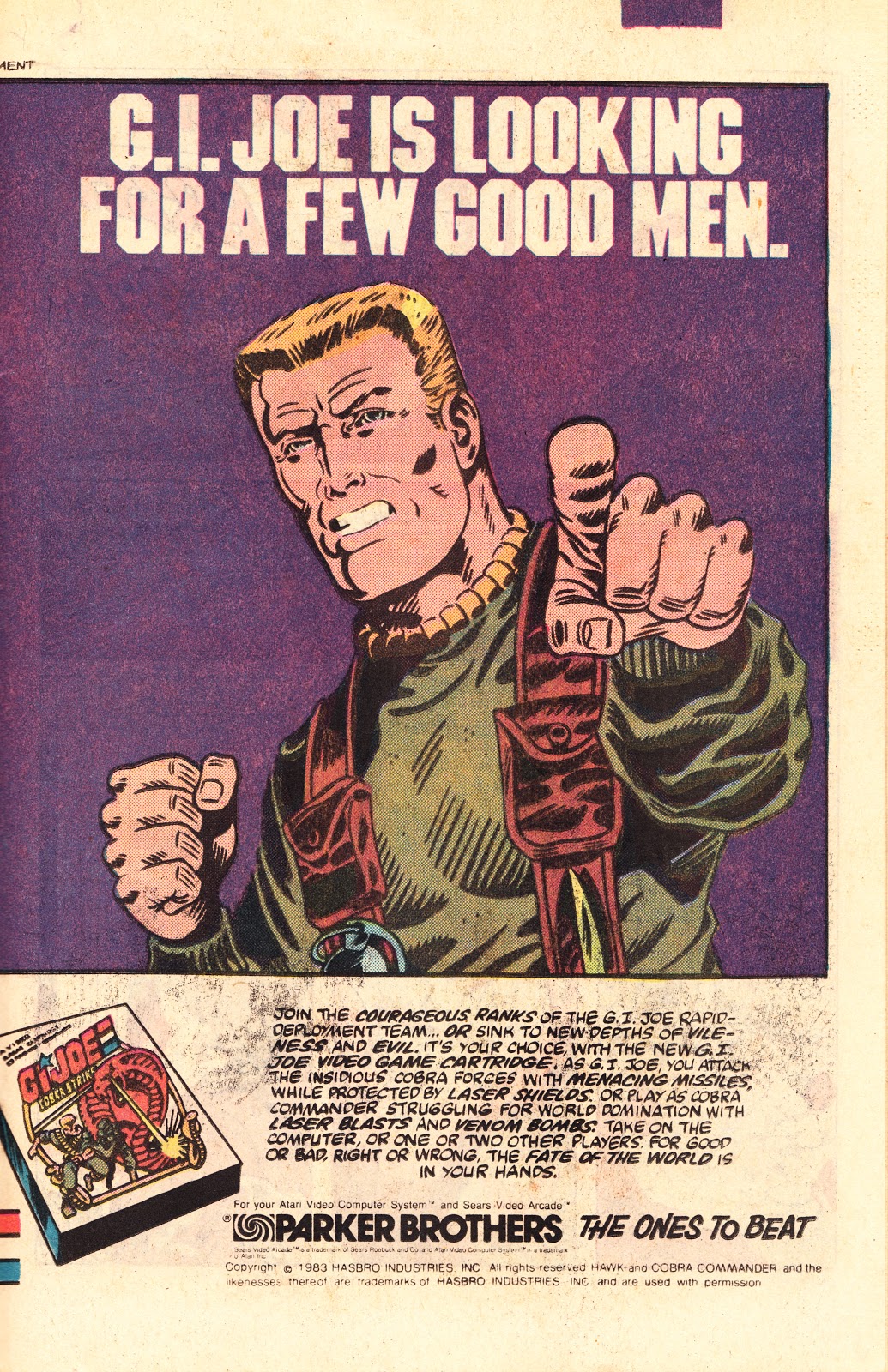 STARLOGGED - GEEK MEDIA AGAIN: 1982: G.I. JOE: THE VIDEO GAME ADVERT