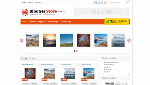 PLANTILLAS kIRADOBER: Blogger Store Blogger Template