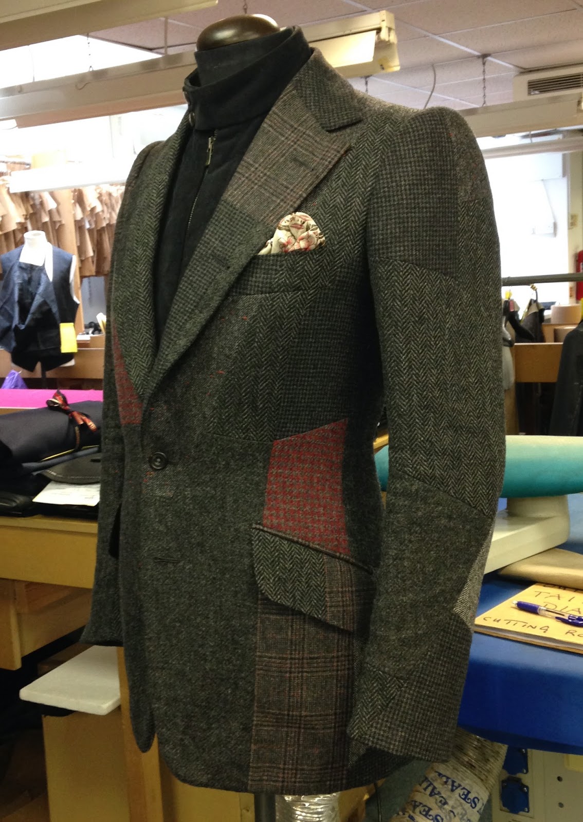 DAVIDE TAUB: From The Archive: Tweed Patchwork Curved-Seam Jacket, 2011