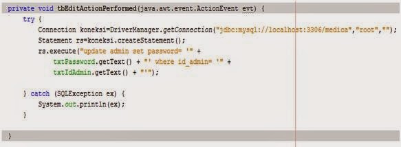 Syntakcodingsource Code Java Netbeans Untuk Edit Data Dari Database