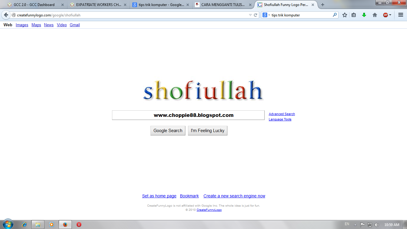 Cara Merubah Tulisan Google Pada Browser - Choppie88