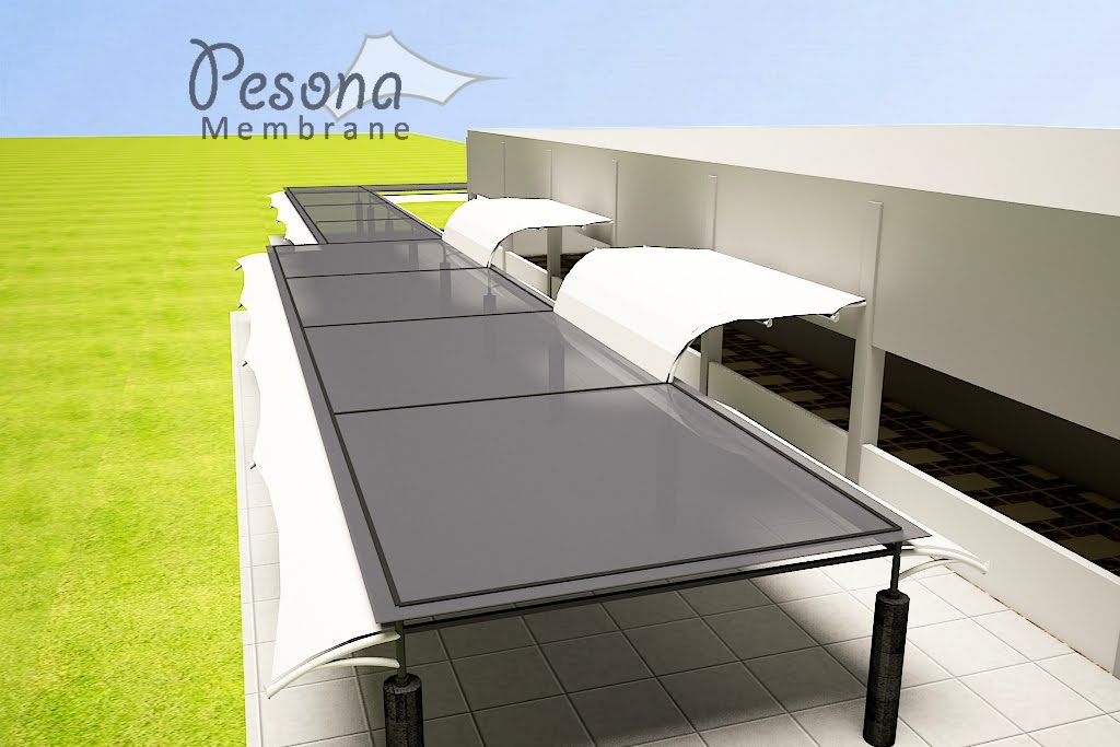 Desain Kanopi Membrane, Selasar & Smoking Area