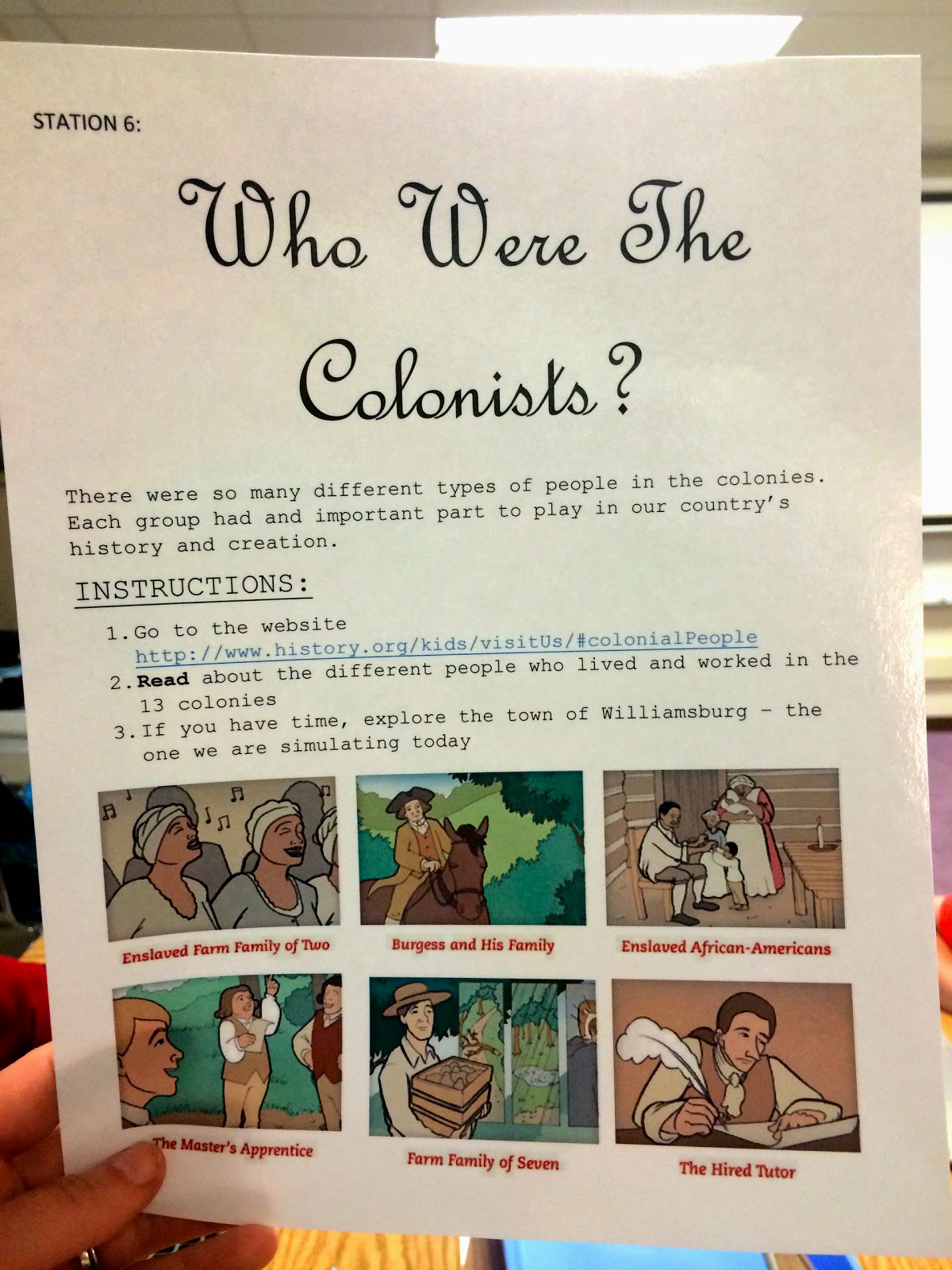 the ART of learning: Williamsburg Simulation