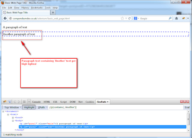 Selenium By Arun 335 Contains Xpath Function