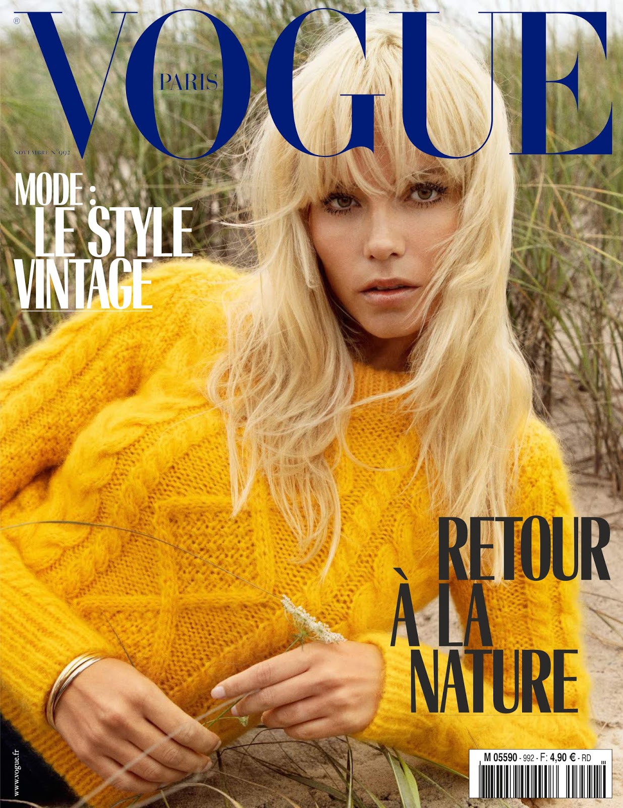 Natasha Poly in Vogue Paris November 2018 by Inez & Vinoodh