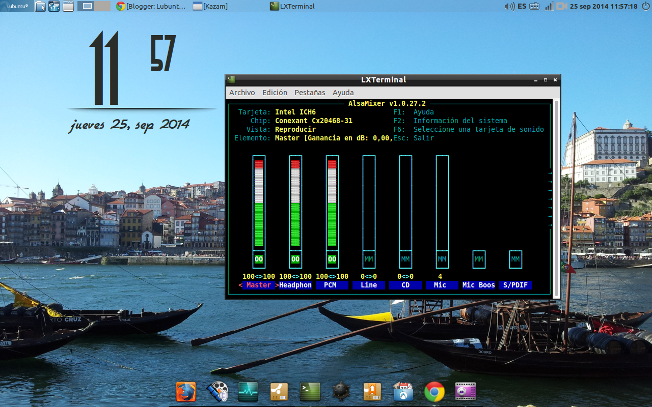 Lubuntu con javi: PulseAudio y Pavucontrol con lubuntu