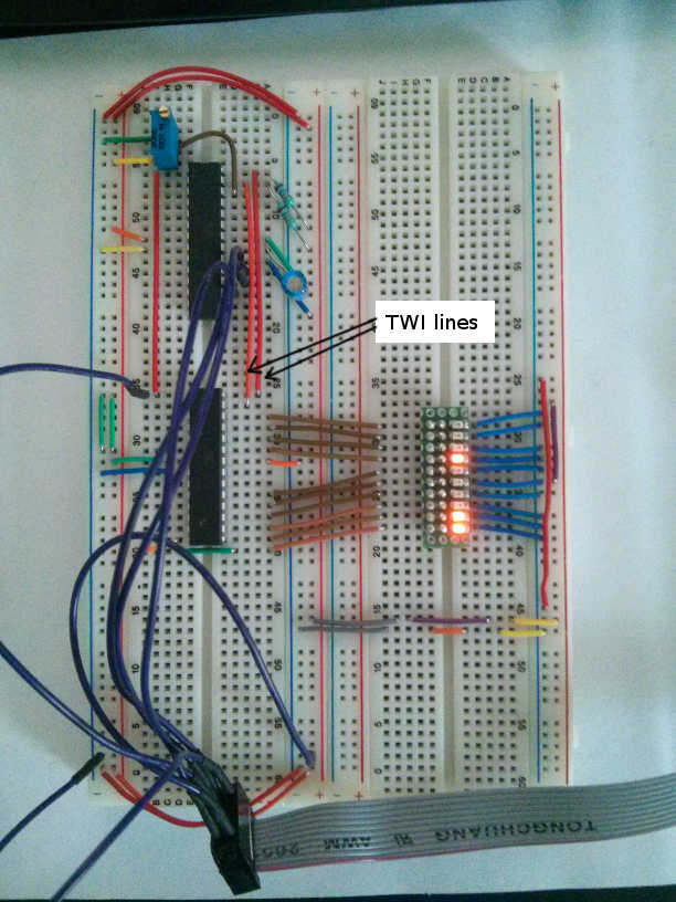 Playing with ATMEGA8 microcontroller: TWI (or I2C) communication