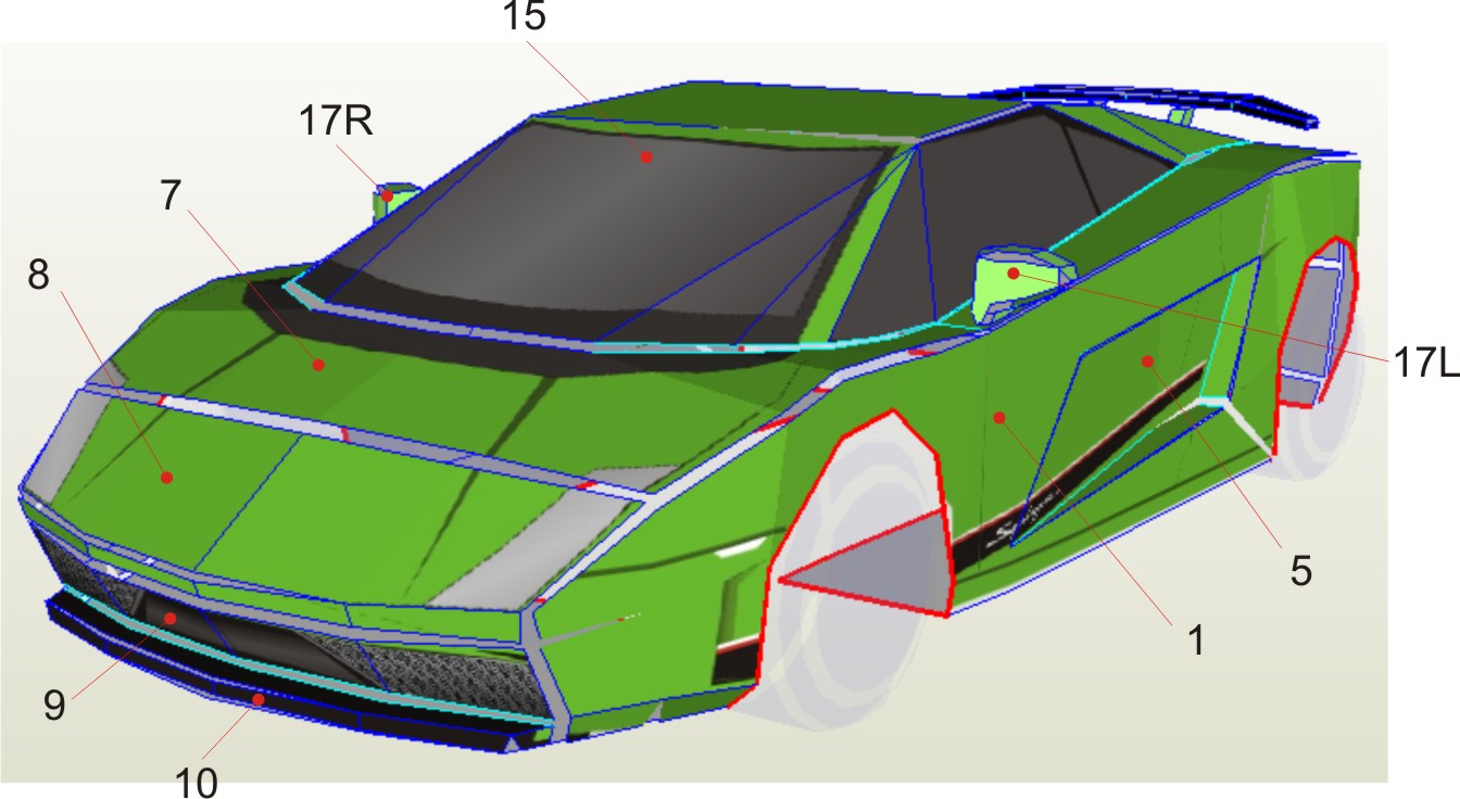 Wongday Papercraft: Lamborghini Gallardo Superleggera