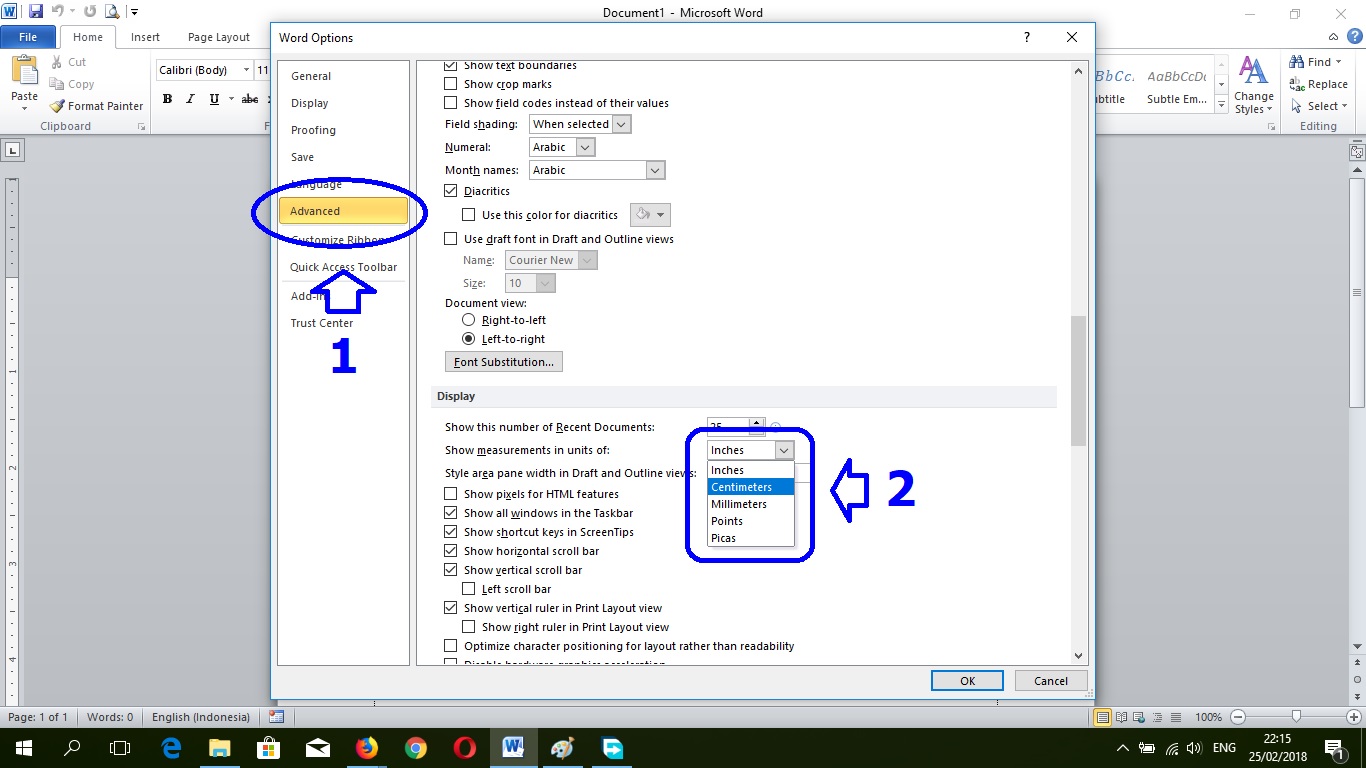 Cara Mengganti Settingan Ms Word dari Inchi ke Centimeter - PUSAT CARA CARA