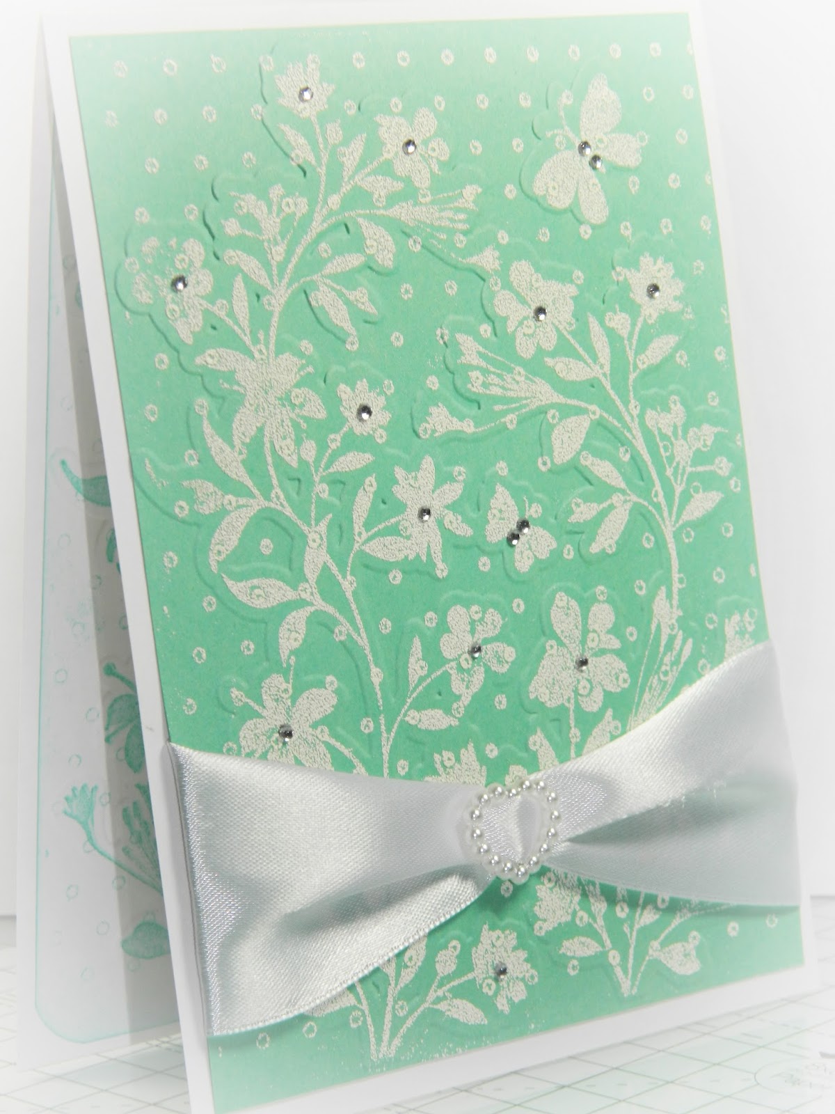 Felicitare Handmade - Stampilat & Embosat (Stamped & Embossed)