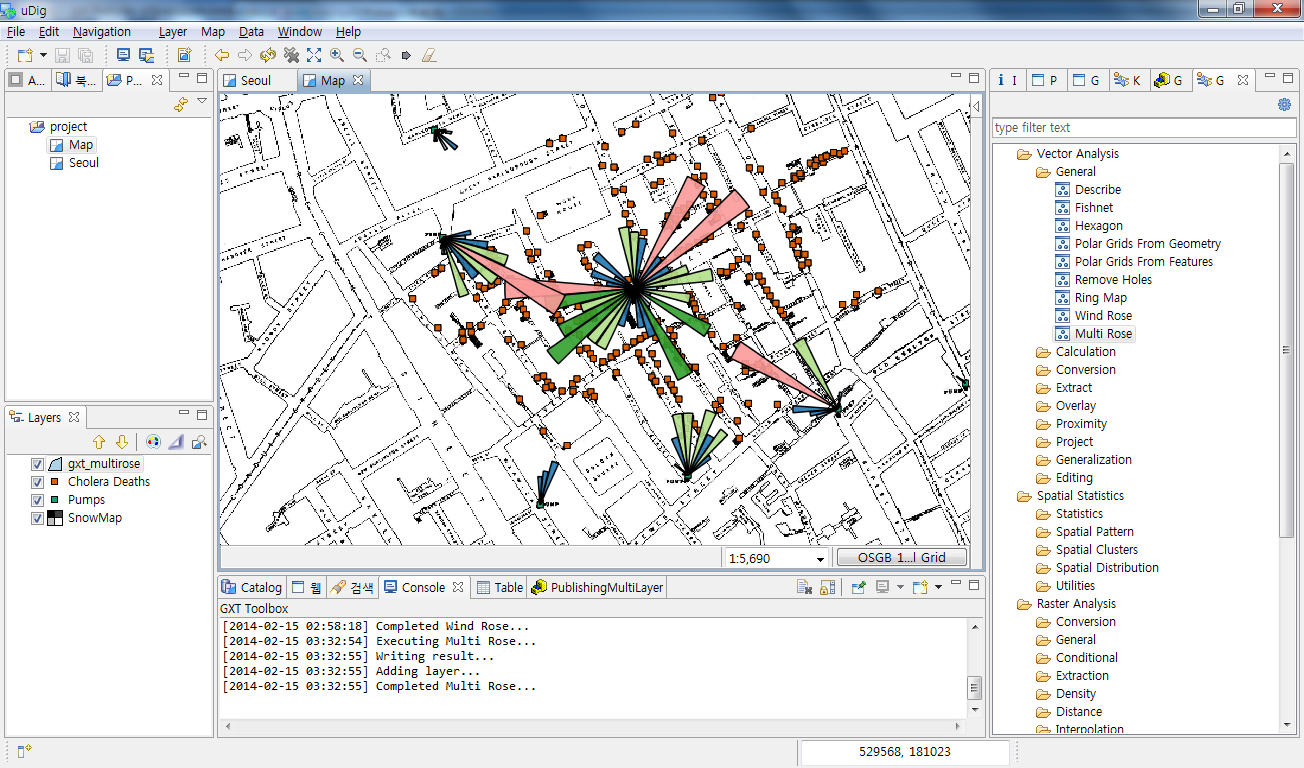 On Spatial: Wind Rose Map using GXT, uDig GIS