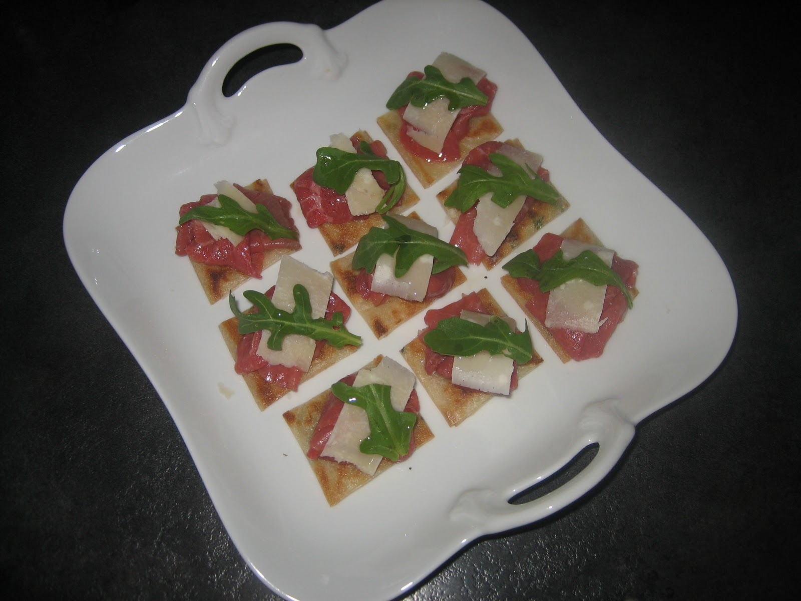 Kriket's cooking: Toasts de brick façon carpaccio de boeuf