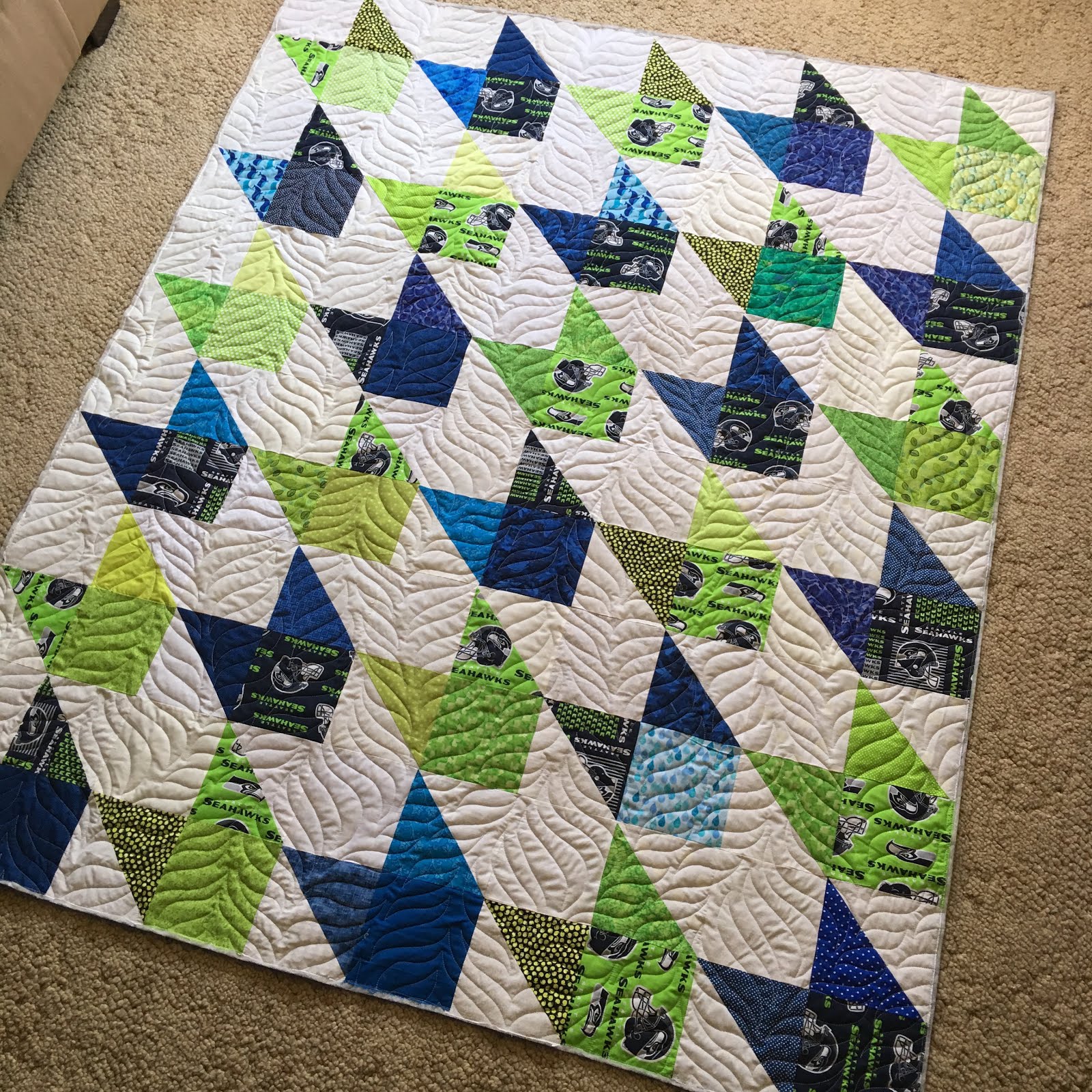 Green Seahawk Pattern